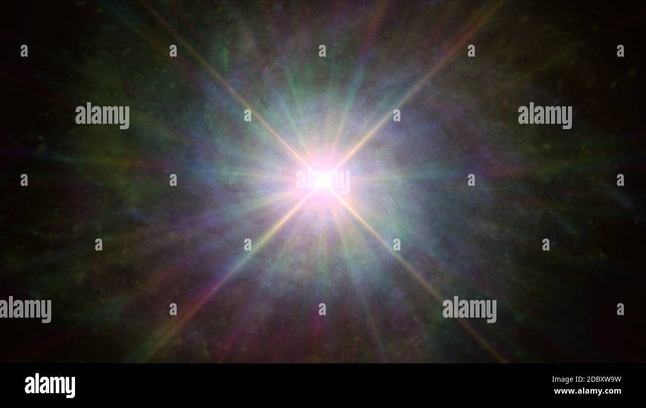 cosmos galaxy nebula ray light 3d illustration render Stock Photo - Alamy
