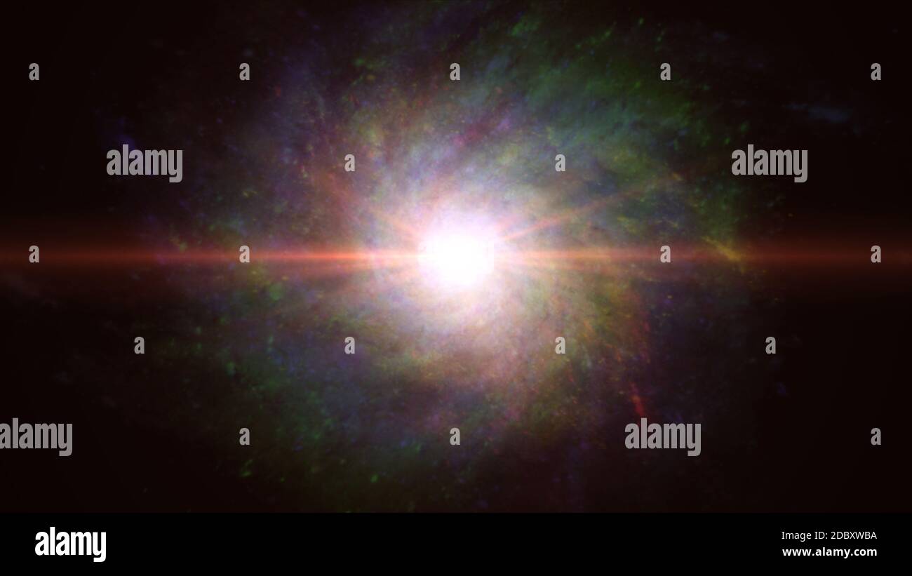 cosmos galaxy nebula ray light 3d illustration render Stock Photo - Alamy