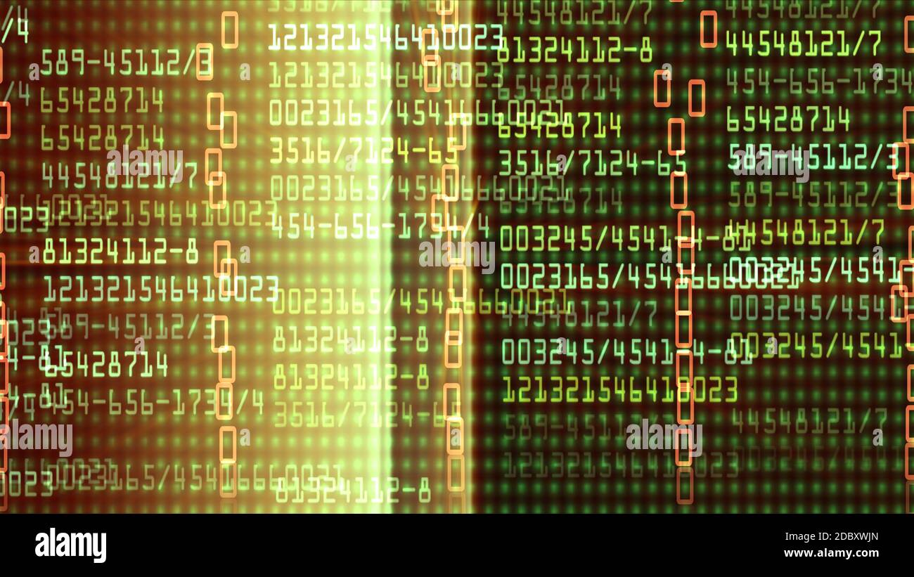 data monitor numbers abstract light, render illustration Stock Photo ...