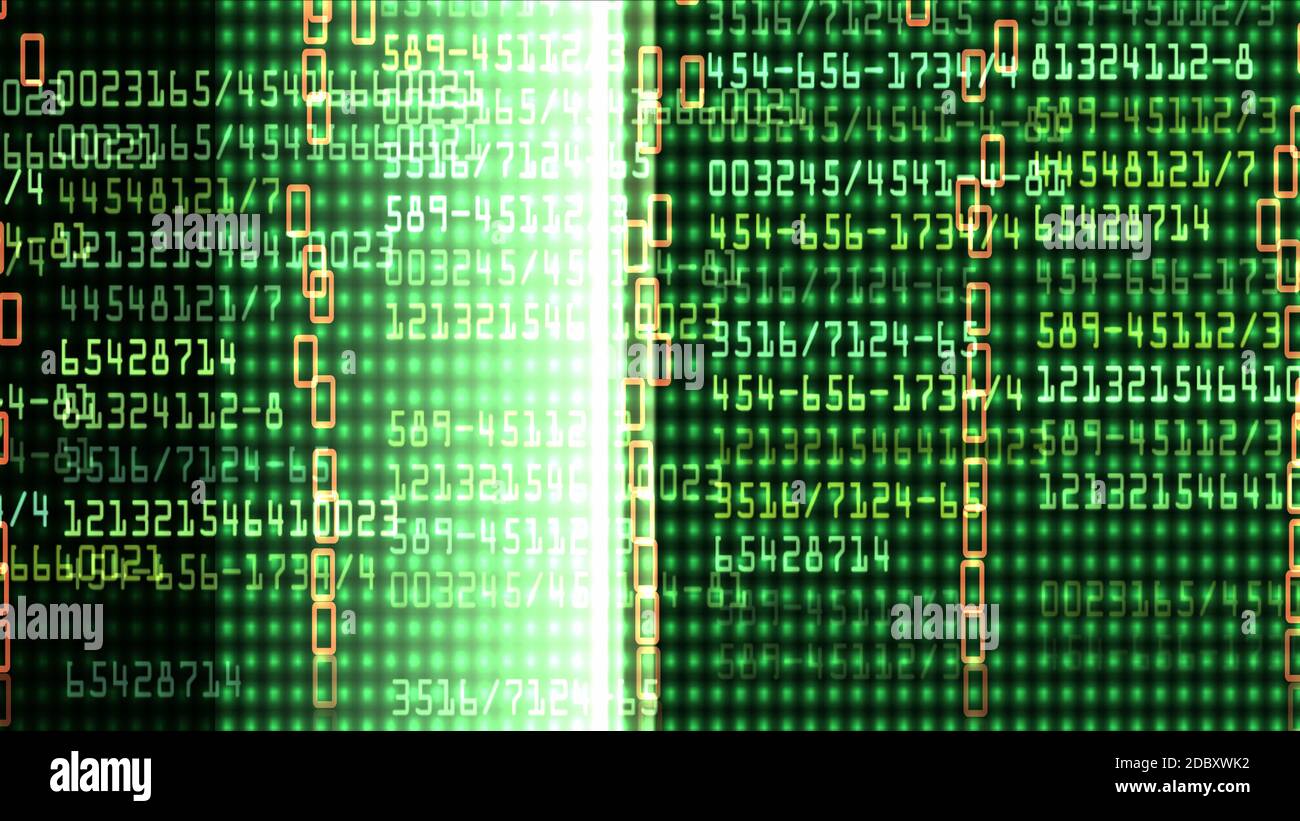 data monitor numbers abstract light, render illustration Stock Photo ...