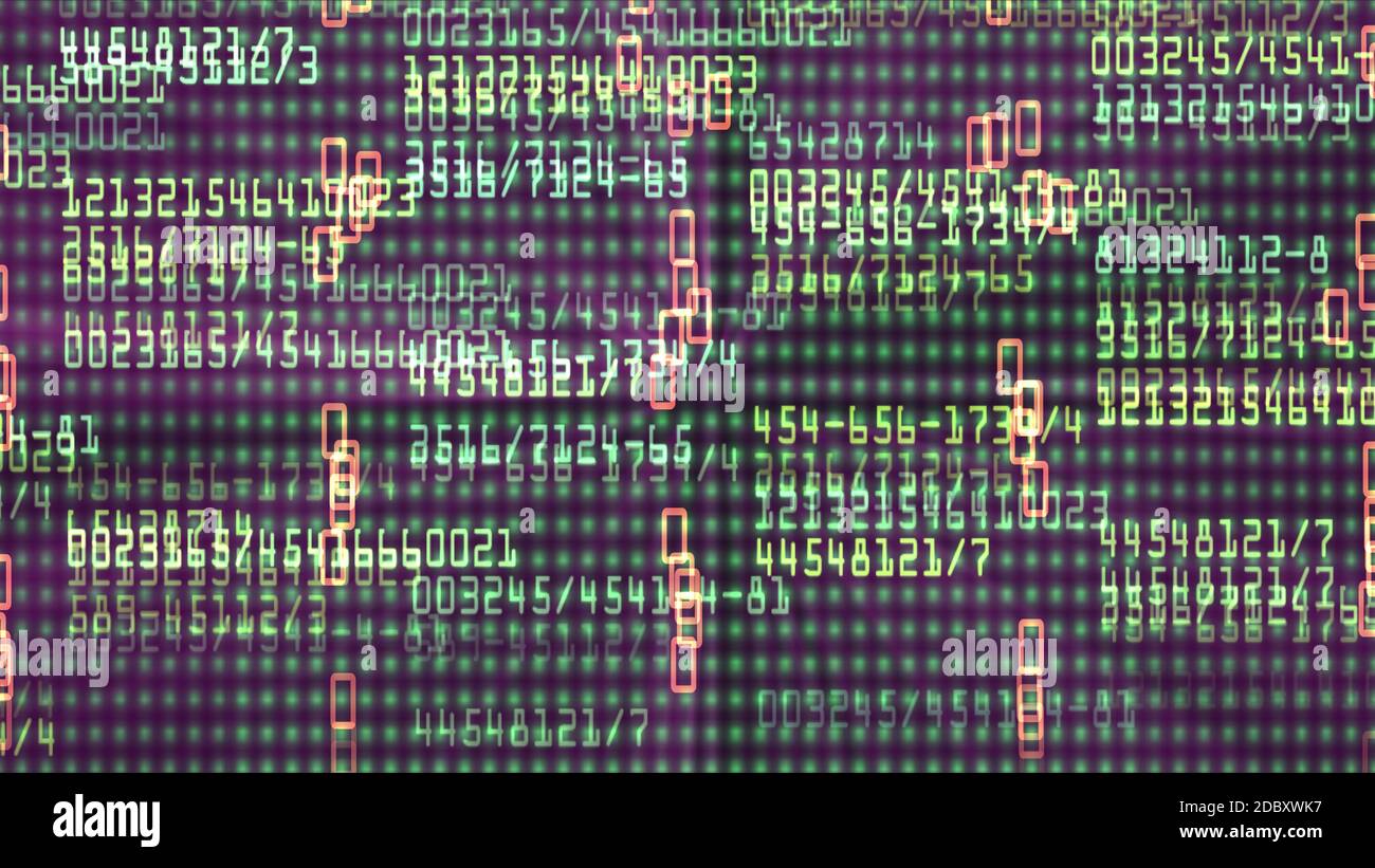 data monitor numbers abstract light, render illustration Stock Photo ...