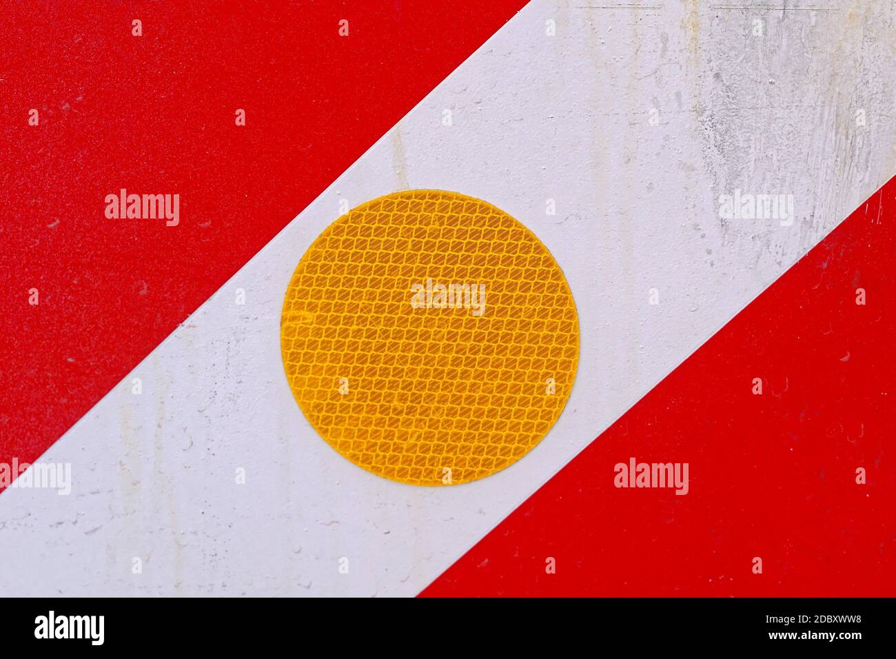 Reflective safety traffic sign at construction site Stock Photo - Alamy