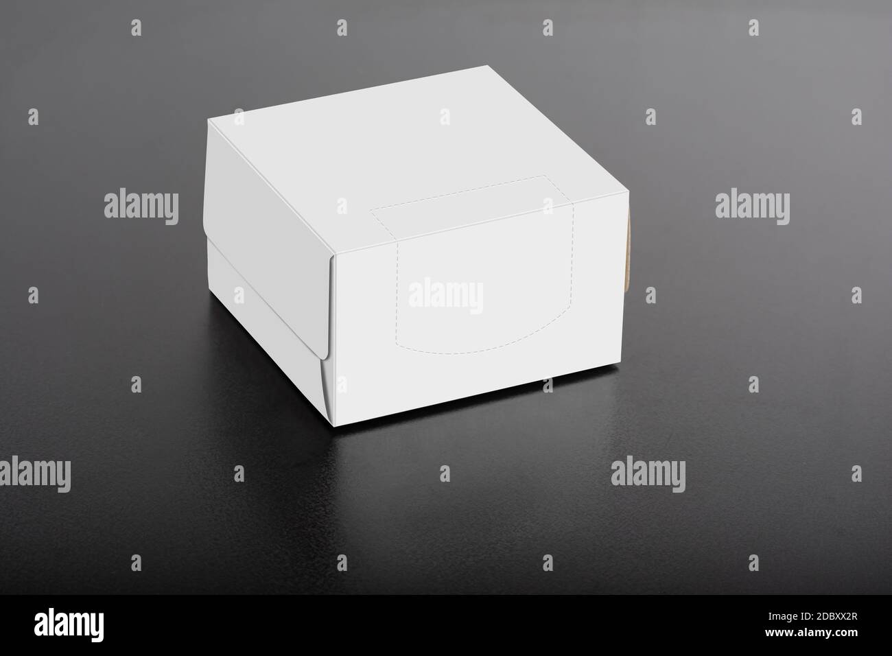 Cubical tissue box on black background, editable mock-up series ready ...