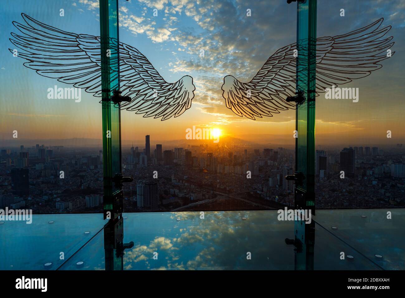 Angle wings silhouette hi-res stock photography and images - Alamy