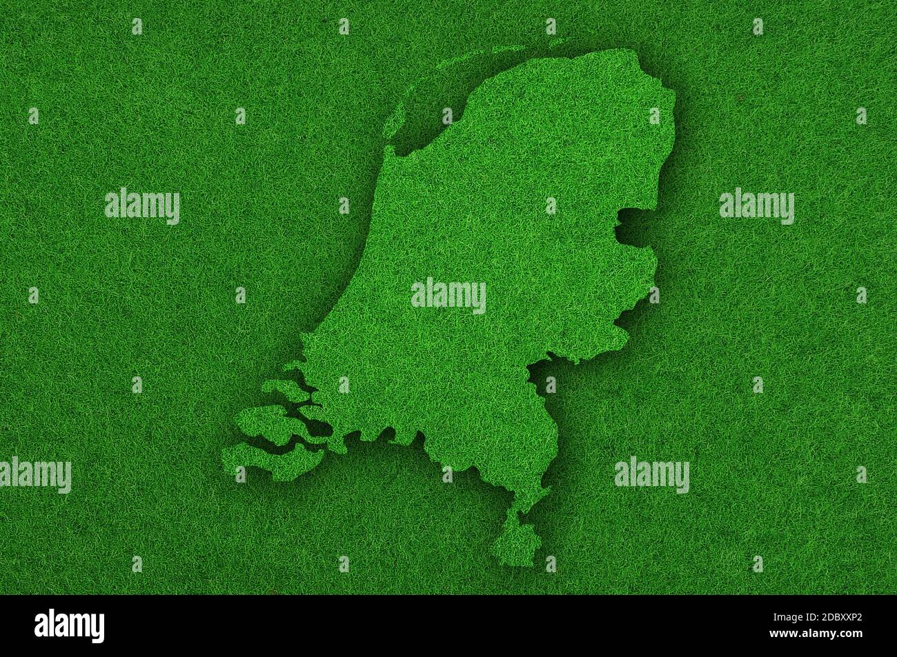 Map of Netherlands on green felt Stock Photo - Alamy