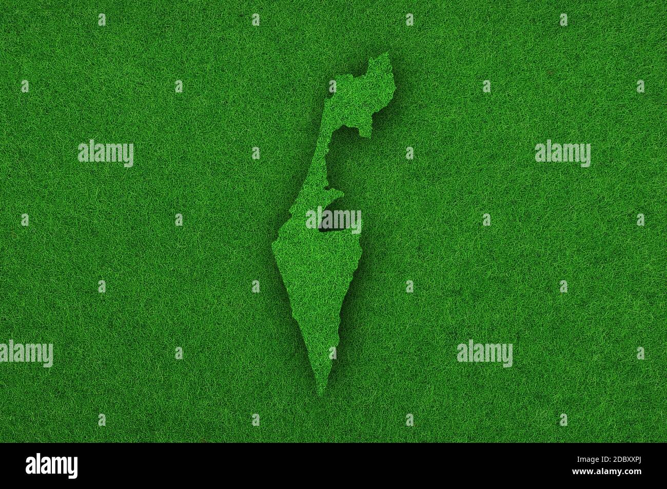 Map of Israel on green felt Stock Photo - Alamy