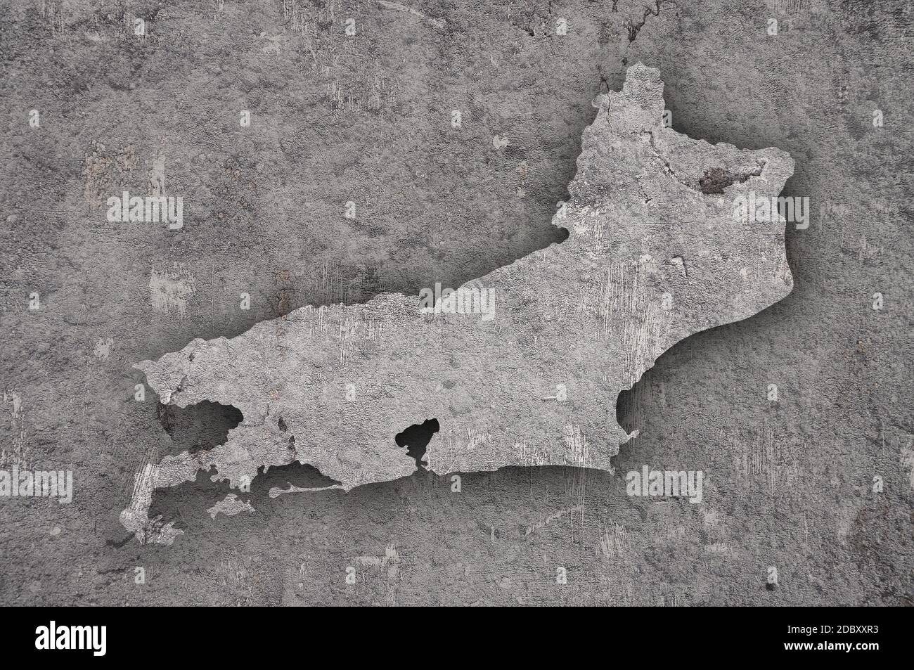 Map of Rio de Janeiro on weathered concrete Stock Photo - Alamy