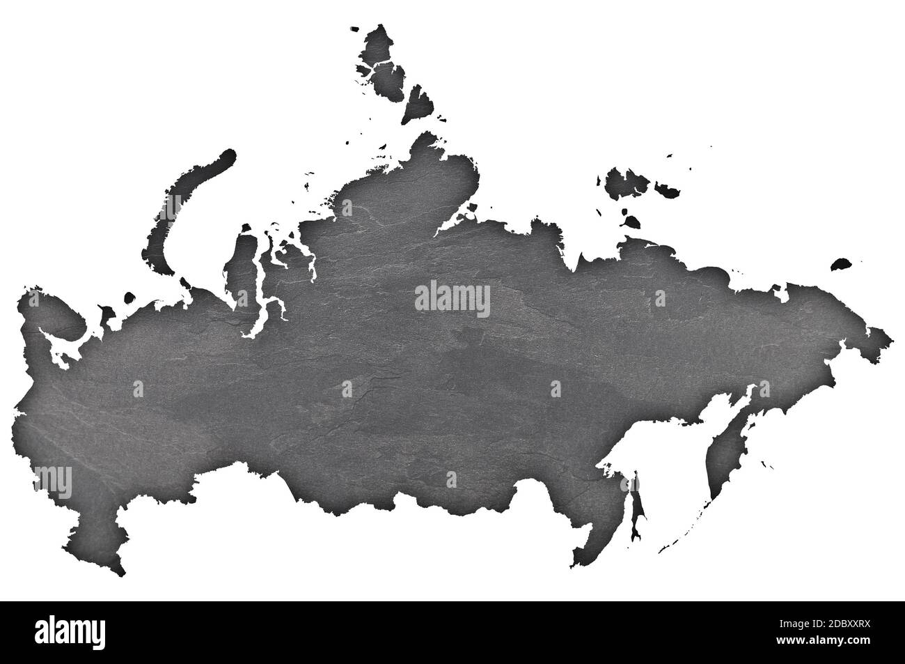 Map of Russia on dark slate Stock Photo - Alamy