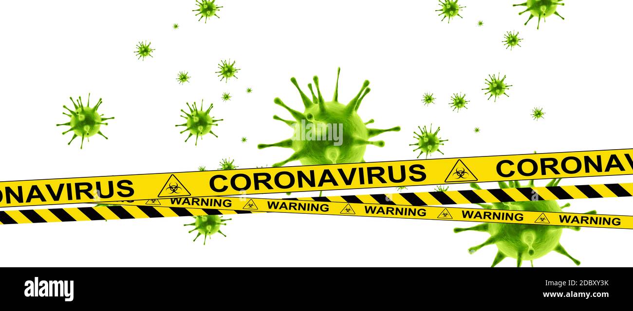 Stop coronavirus and quarantine concept. 3D medical illustration Stock ...