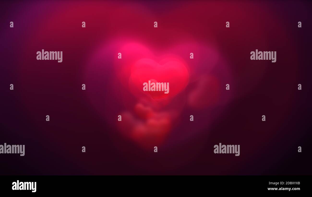 romantic hearts abstract background card. render illustration Stock ...