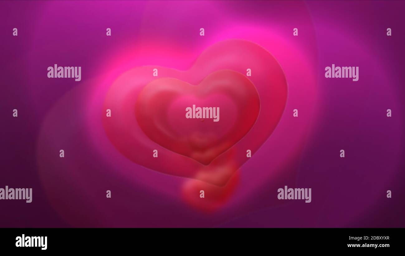 romantic hearts abstract background card. render illustration Stock ...