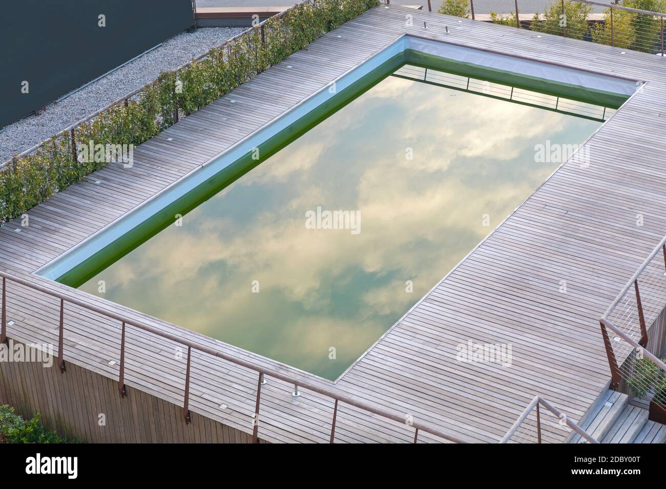 Aerial View of Calm Water in Swimming Pool Stock Photo - Alamy