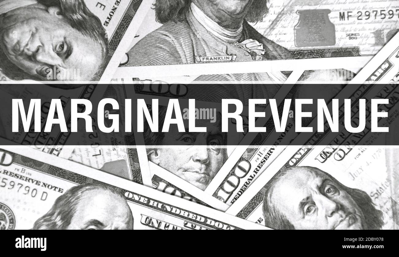 Marginal Revenue text Concept Closeup. American Dollars Cash Money,3D ...