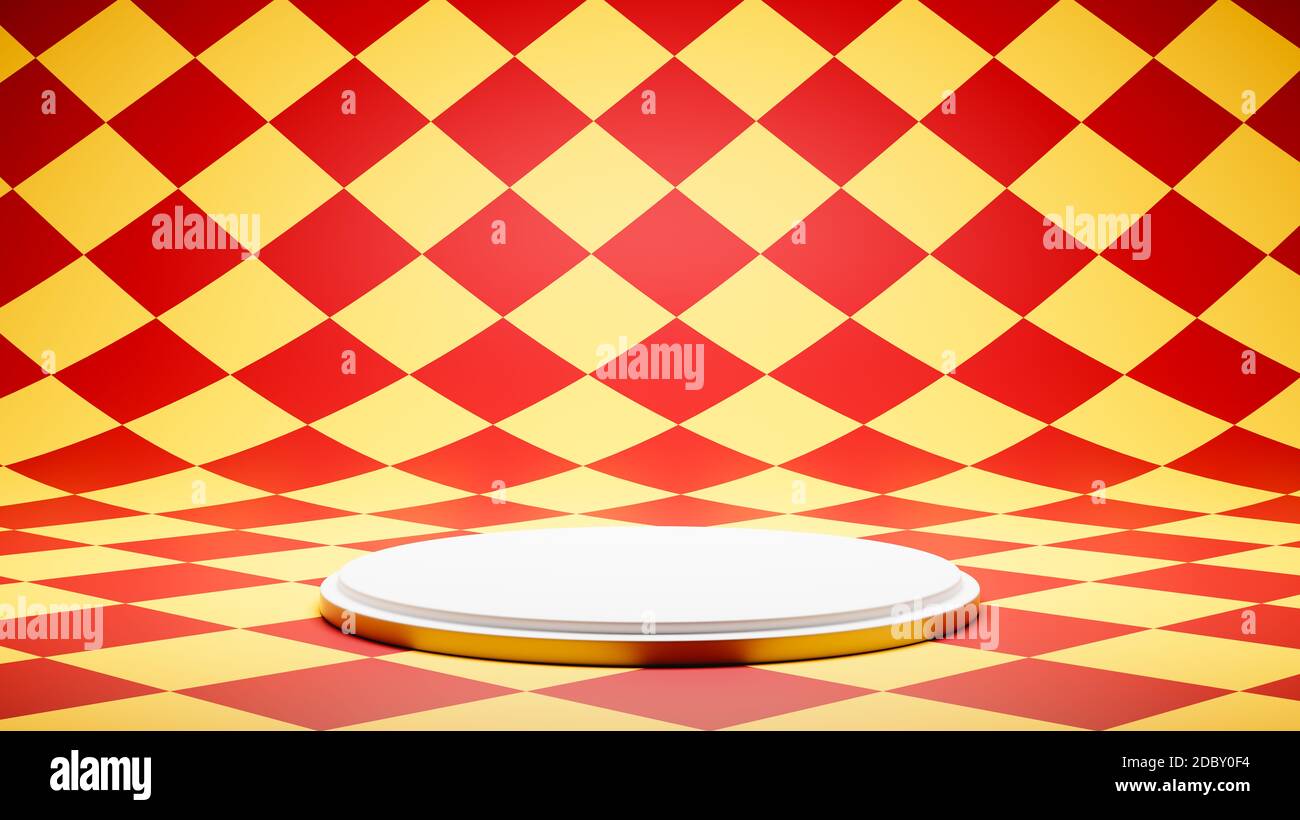 Red 3d stage squared hi-res stock photography and images - Alamy