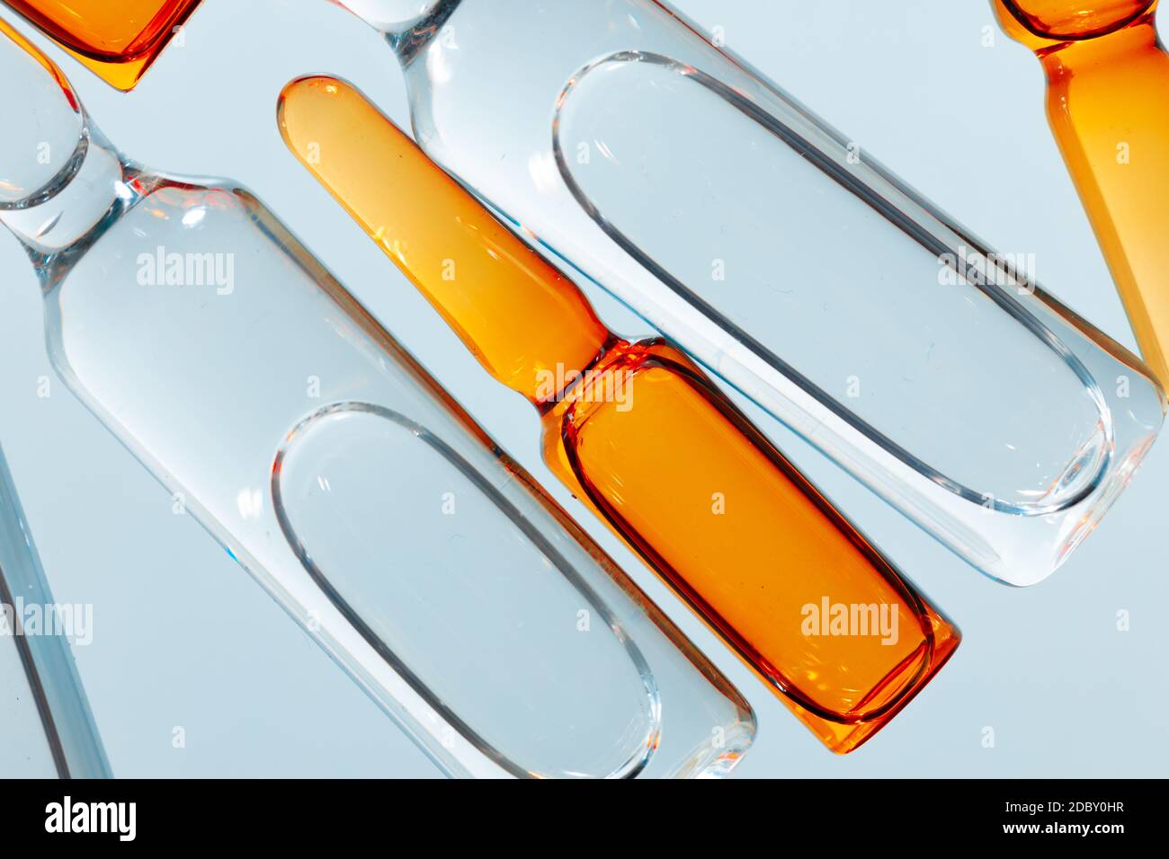 Medical background of ampule vials for injections Stock Photo - Alamy