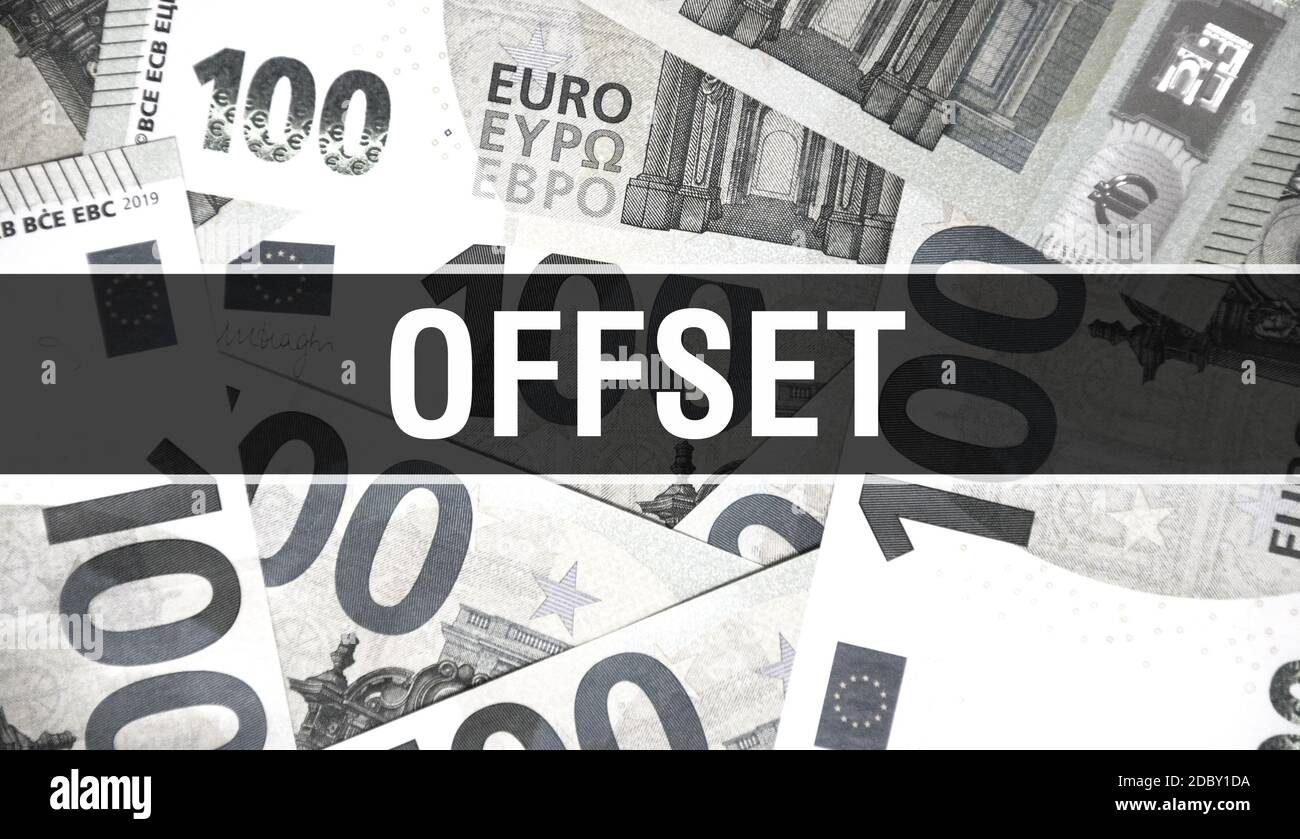 Offset text Concept Closeup. American Dollars Cash Money,3D rendering ...