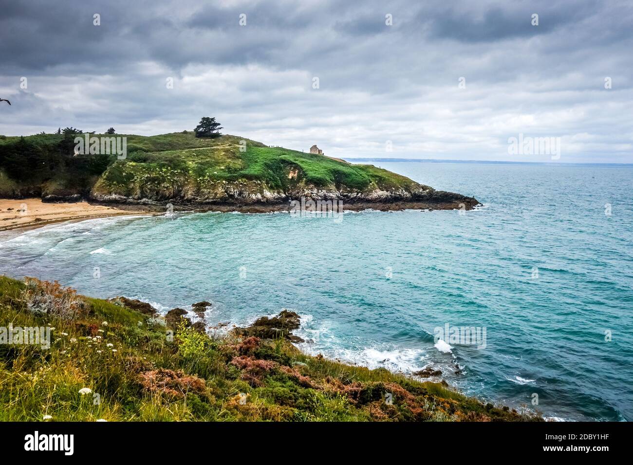 Cove and beach landscape in Pleneuf Val Andre, Brittany, France Stock ...