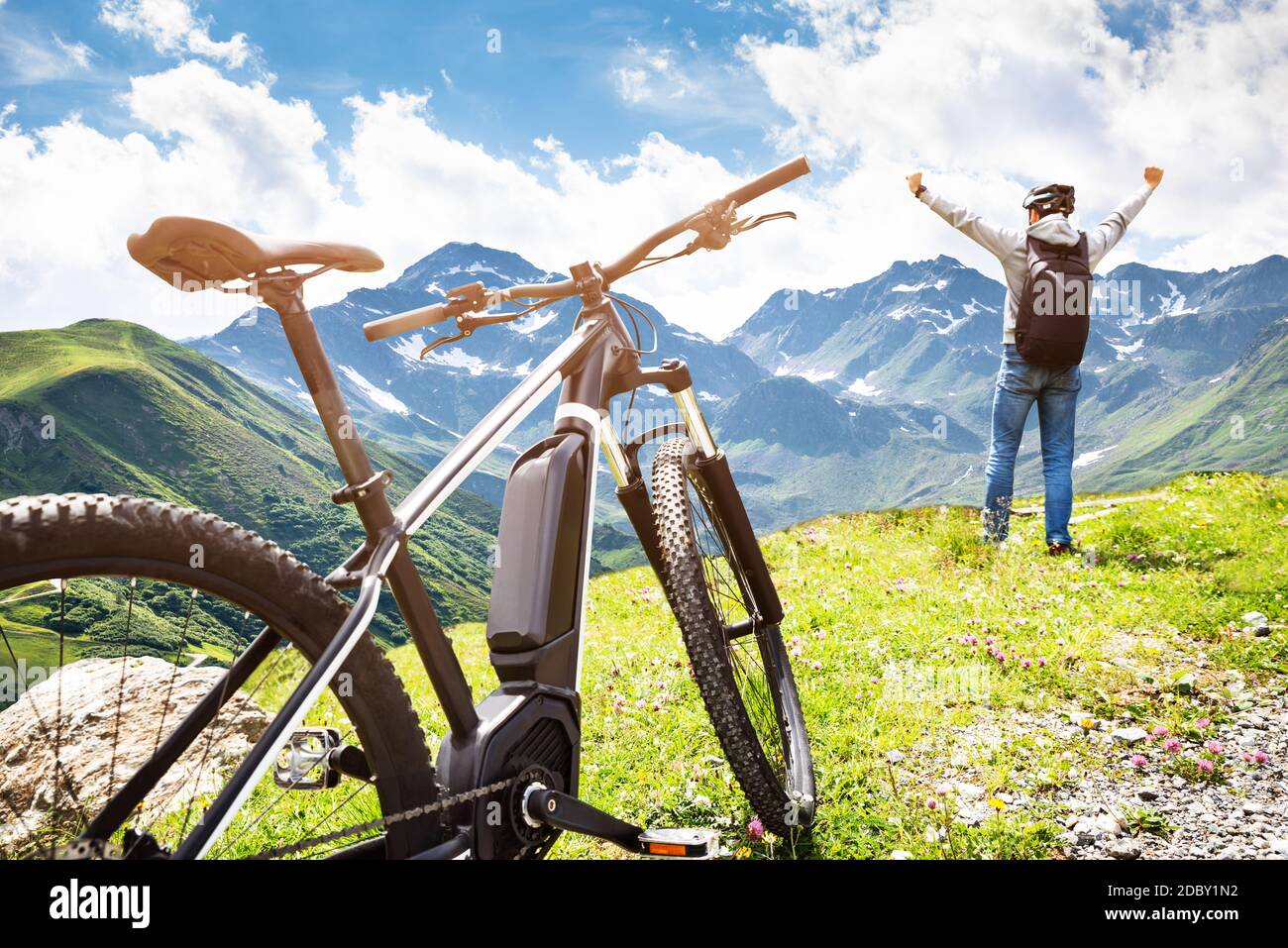 Mountain E Bike In Austria. Ebike Bicycle Stock Photo - Alamy
