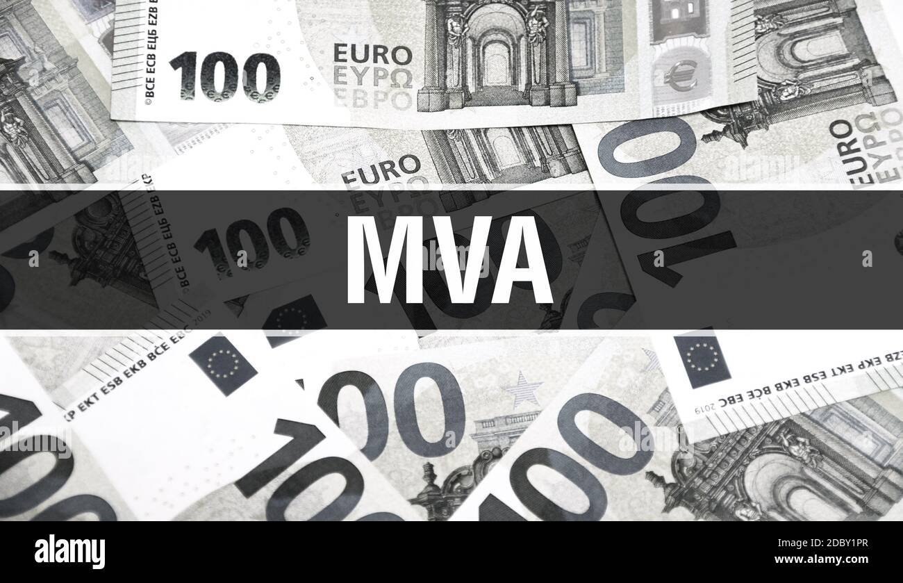 MVA text Concept Closeup. American Dollars Cash Money,3D rendering. MVA ...