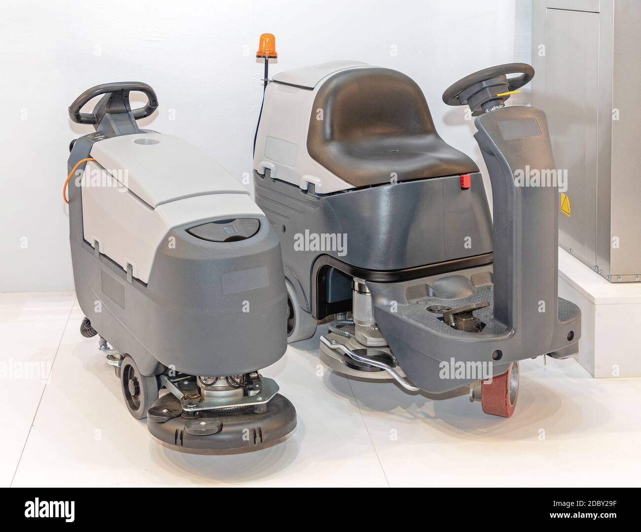 Two Cleaning Machines Vehicles for Commercial Use Stock Photo - Alamy