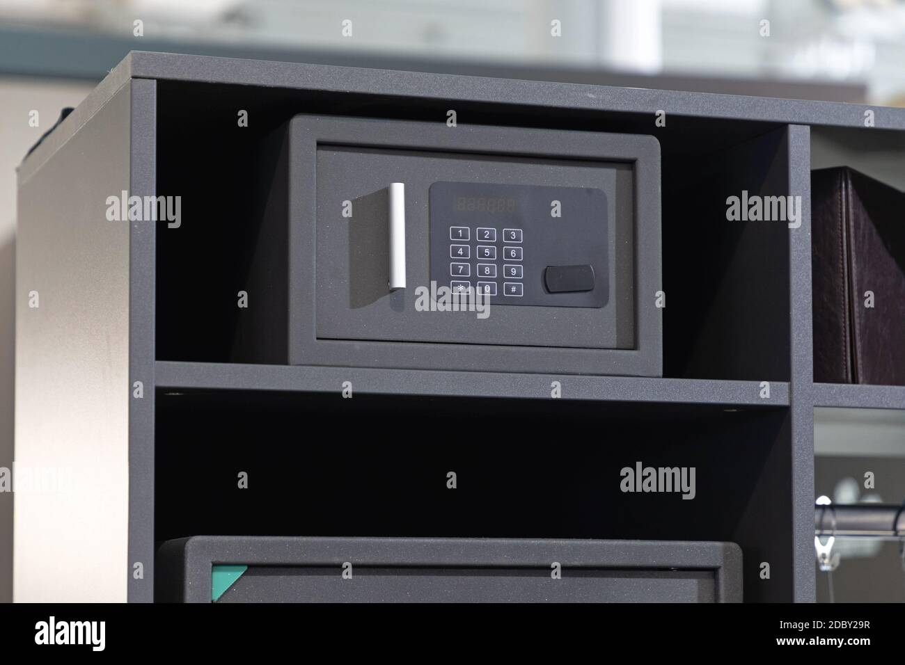 Digital Numeric Pad Safety Deposit Box in Closet Stock Photo - Alamy