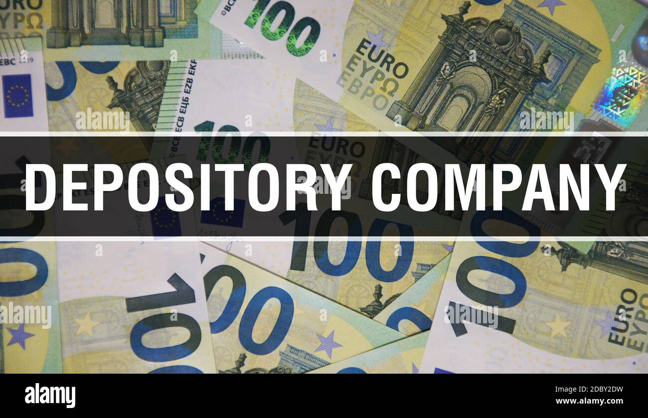 Depository Company text Concept Closeup. American Dollars Cash Money,3D ...