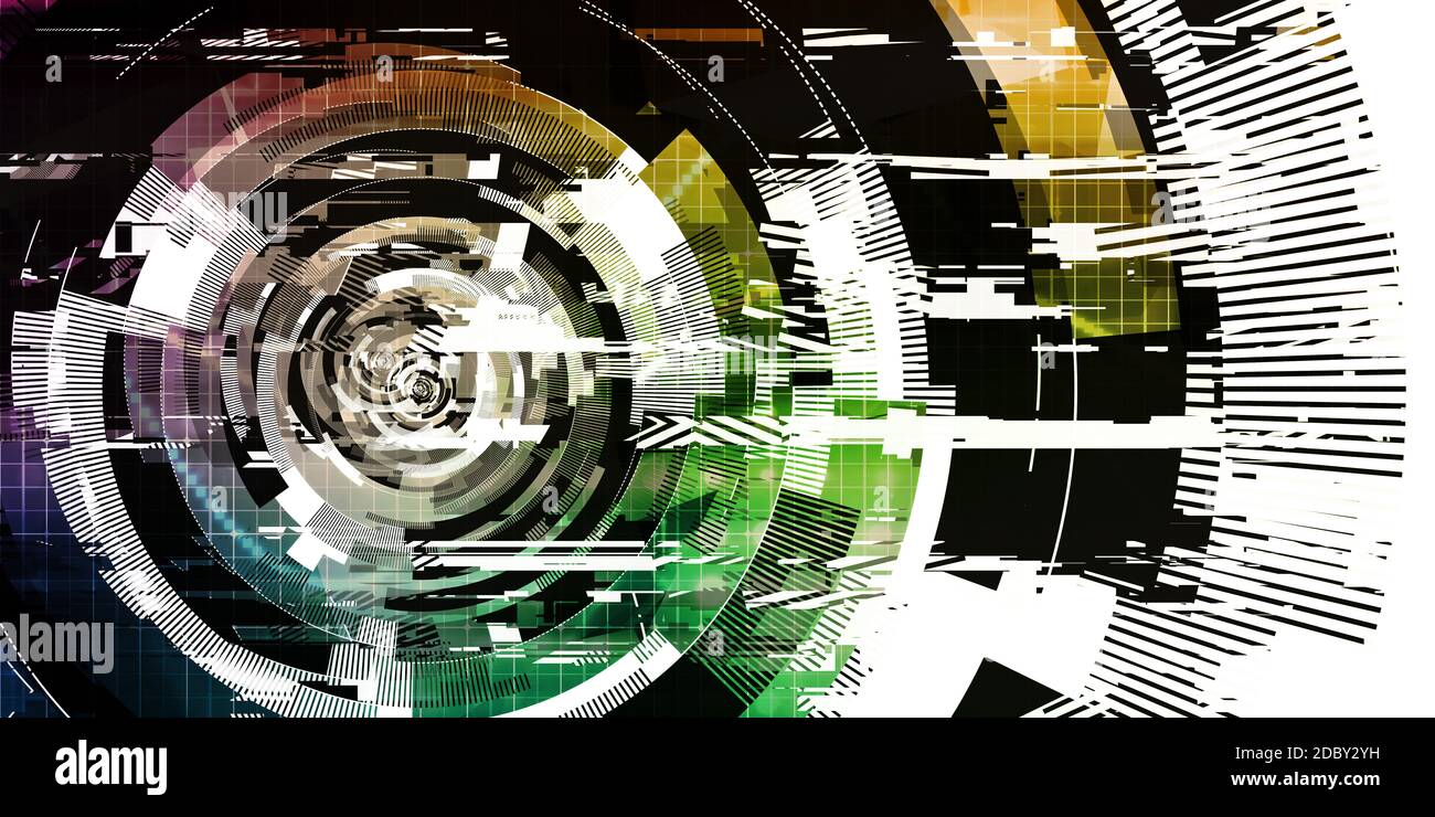 Corrupted Data Computer Technology Screen Background Art Stock Photo ...