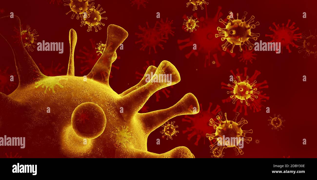 Virus Background as a Science Creative Concept Art Stock Photo - Alamy