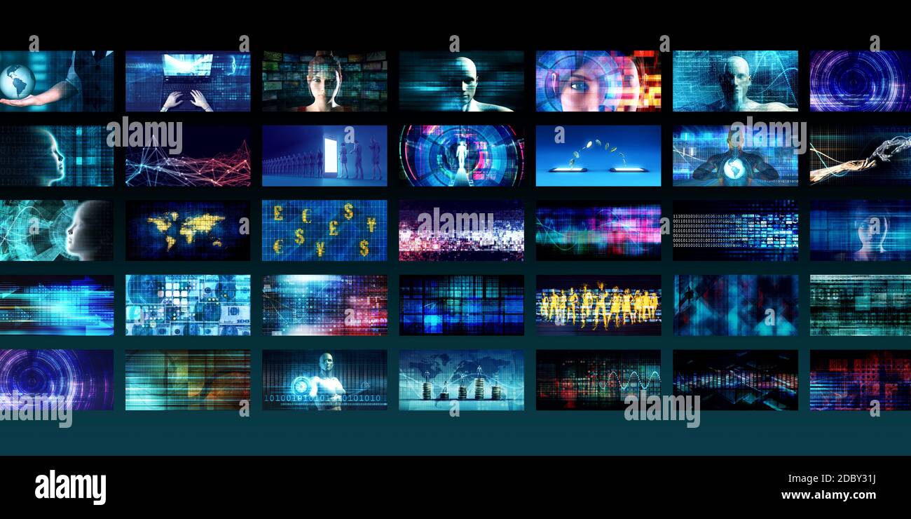 Digital Content Concept on the Internet as Background Stock Photo - Alamy