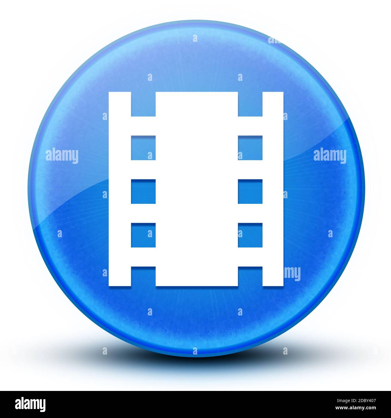 Theaters eyeball glossy blue round button abstract illustration Stock ...