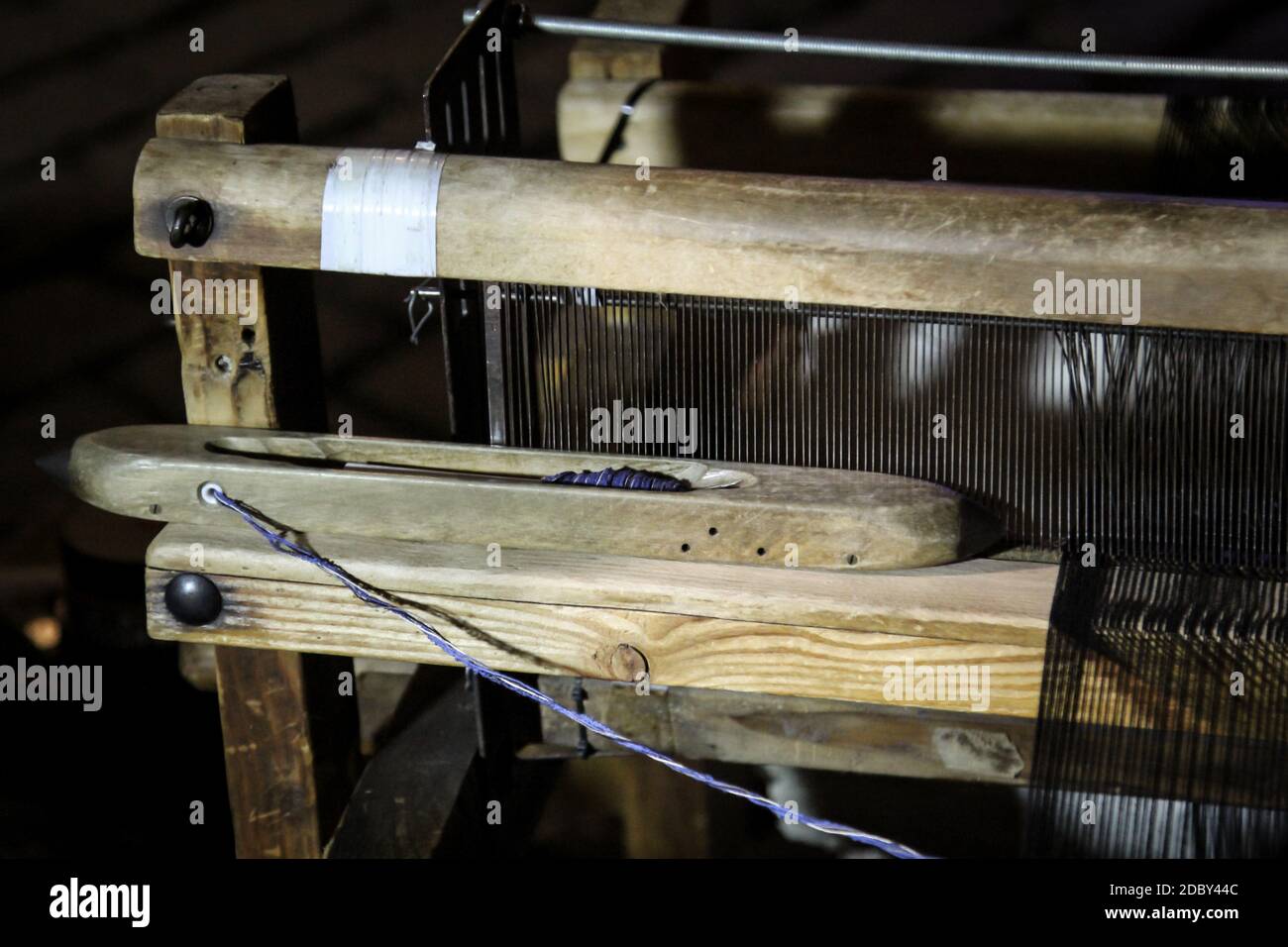 Detail view of an old loom Stock Photo - Alamy