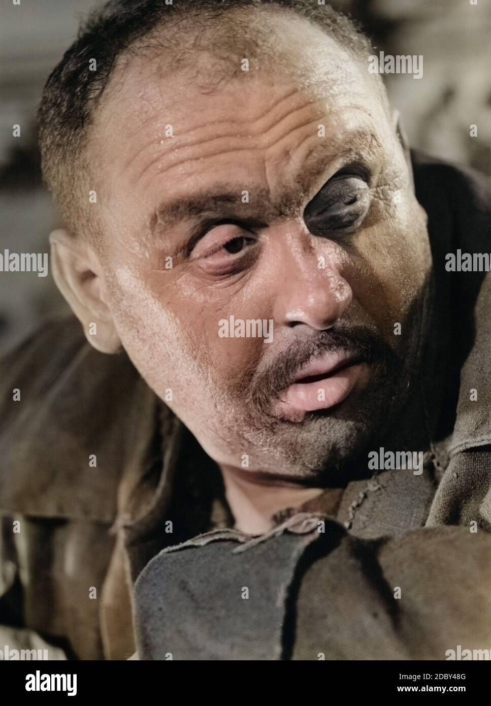 Gert Fröbe, deutscher Schauspieler, im Spielfilm "Via Mala ...