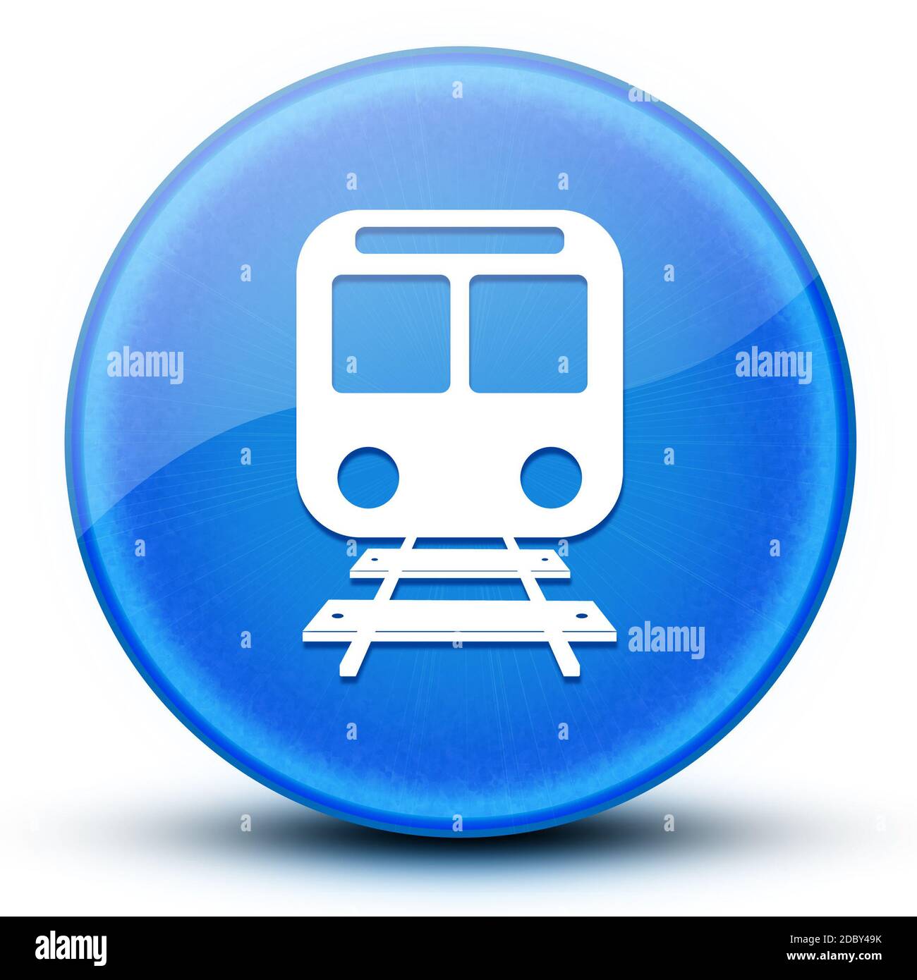 Train eyeball glossy blue round button abstract illustration Stock ...