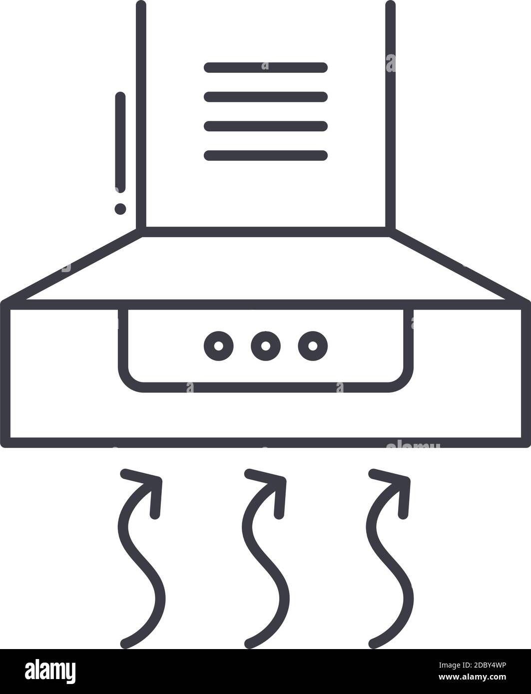 Kitchen cooker hoods icon, linear isolated illustration, thin line ... Kitchen cooker hoods icon, linear isolated illustration, thin line ...