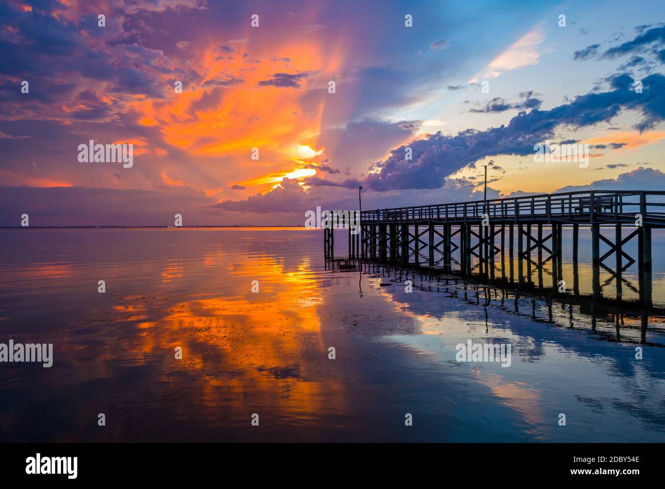 Mobile Bay Sunset Stock Photo - Alamy