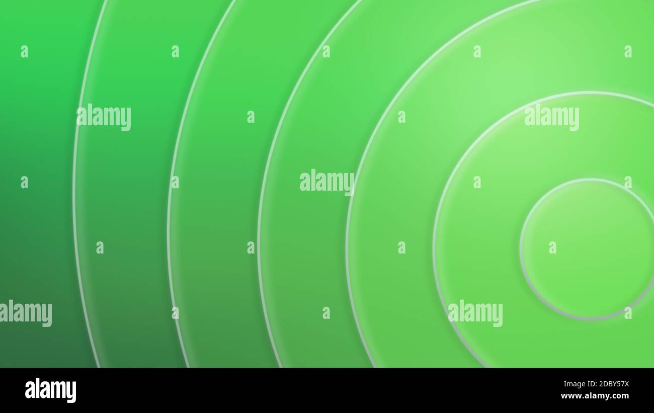 Abstract background of green rings or circles in 4k resolution Stock ...