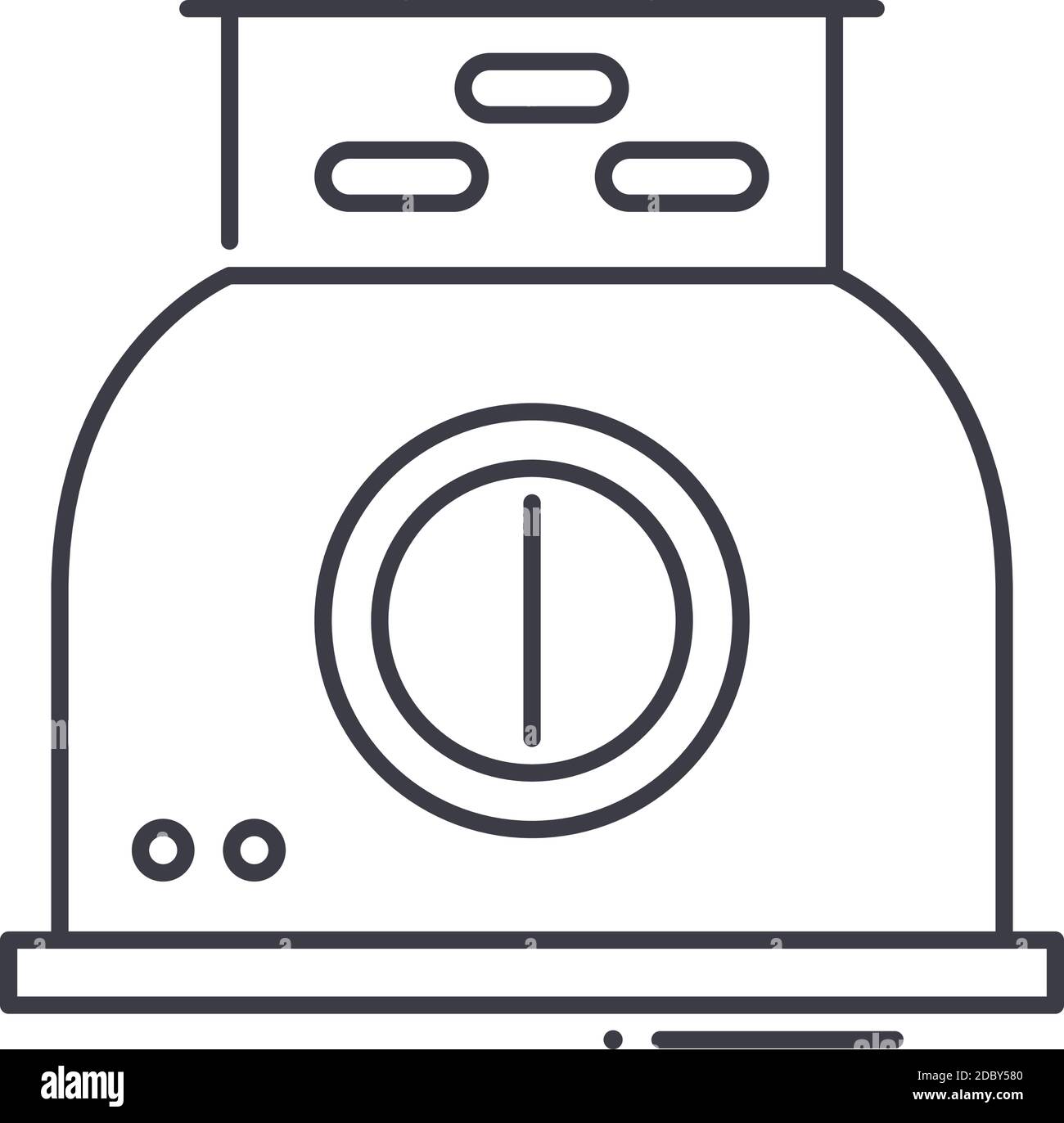 Kitchen food processor icon, linear isolated illustration, thin line ...