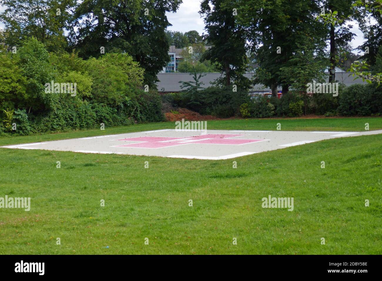 Officially approved landing pad for helicopters hi-res stock ...