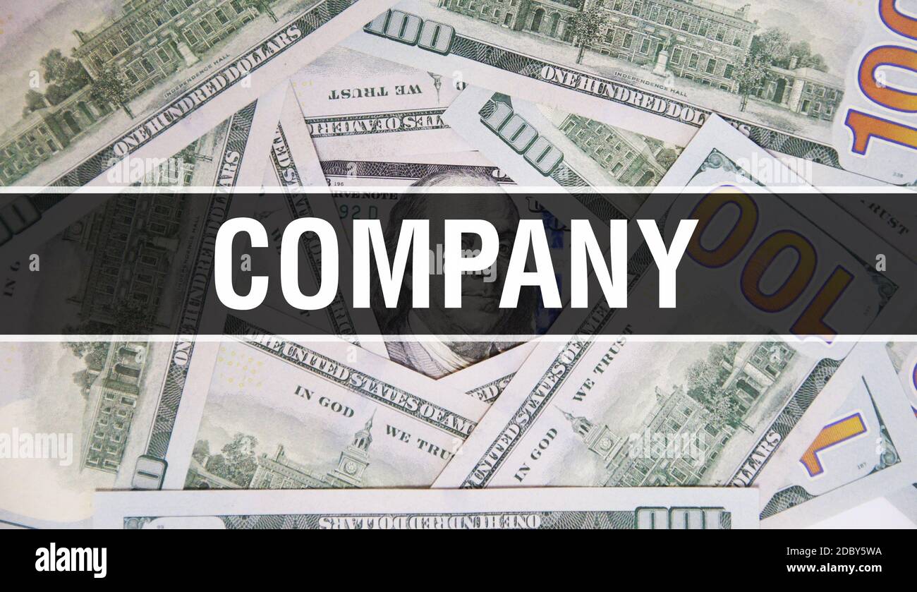 Company text Concept Closeup. American Dollars Cash Money,3D rendering ...