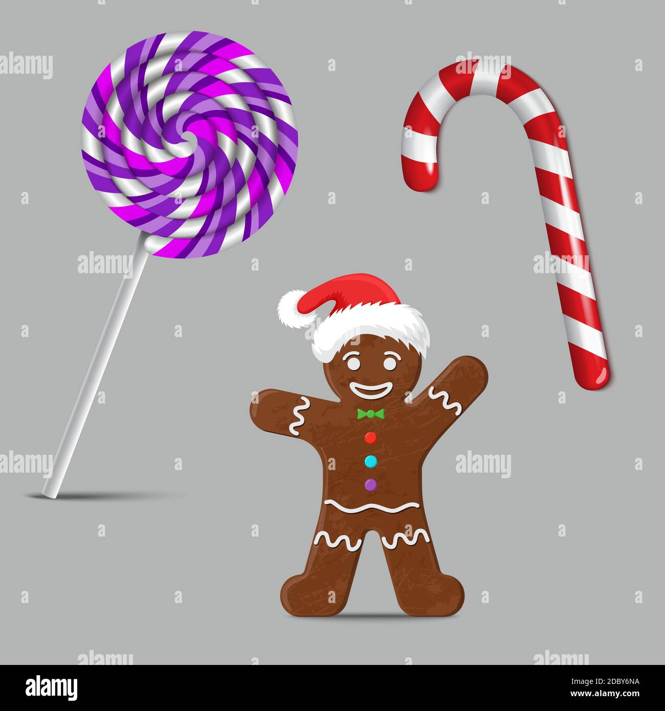 Gingerbread man in xmas hat Stock Vector Image & Art - Alamy