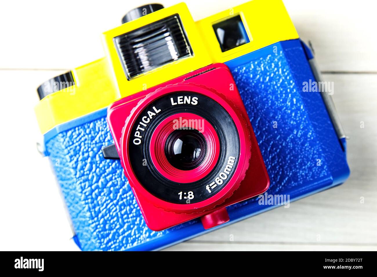 various vintage old colorful cameras Stock Photo - Alamy