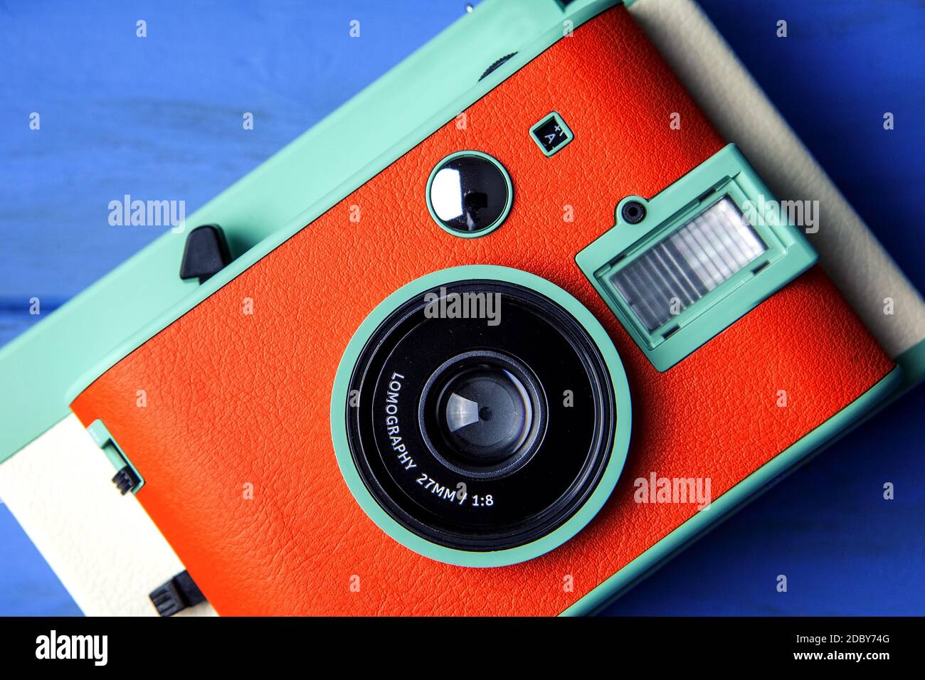 various vintage old colorful cameras Stock Photo - Alamy