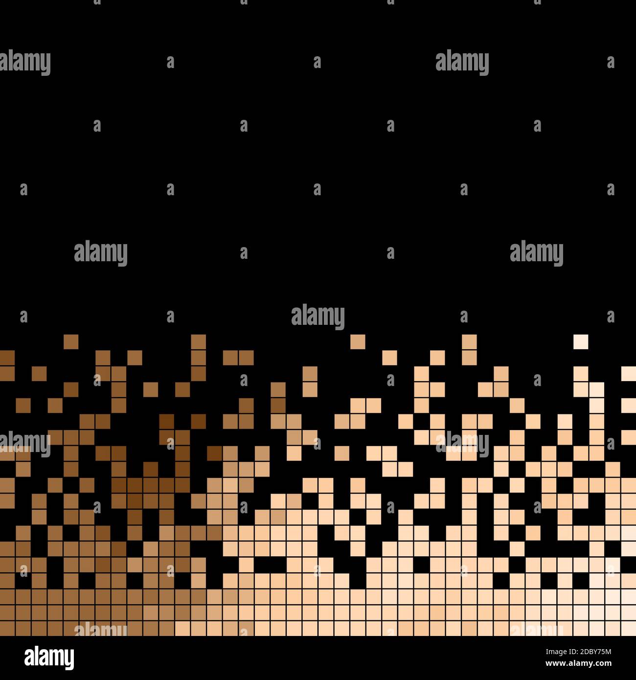abstract square pixel mosaic background - beige Stock Photo - Alamy