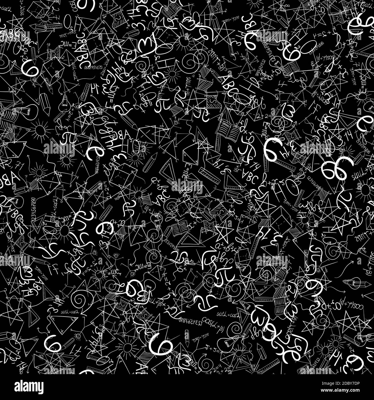 Seamless pattern doodle cute Black and White Stock Photos & Images - Alamy