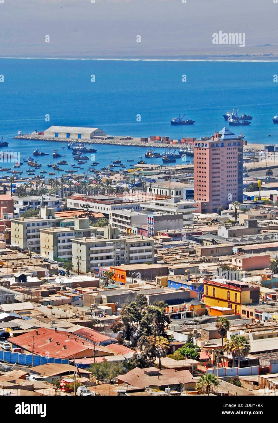 aerial view of Arica city, Atacama, Chile Stock Photo - Alamy