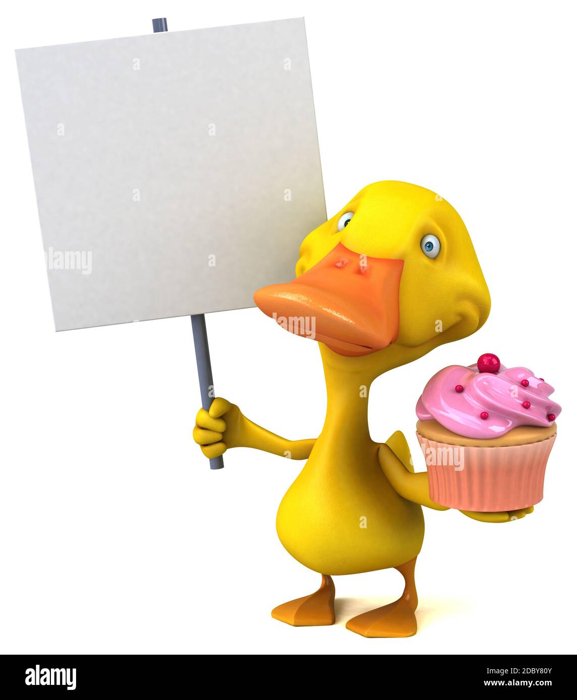 Fun duck - 3D Illustration Stock Photo - Alamy