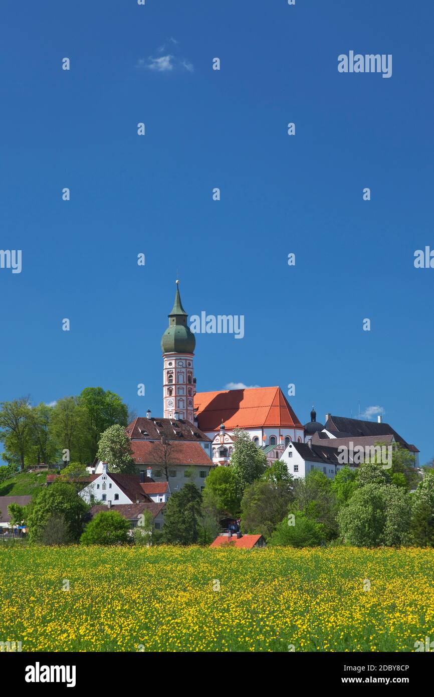 geography / travel, Germany, Bavaria, Andechs, monastery Andechs with ...