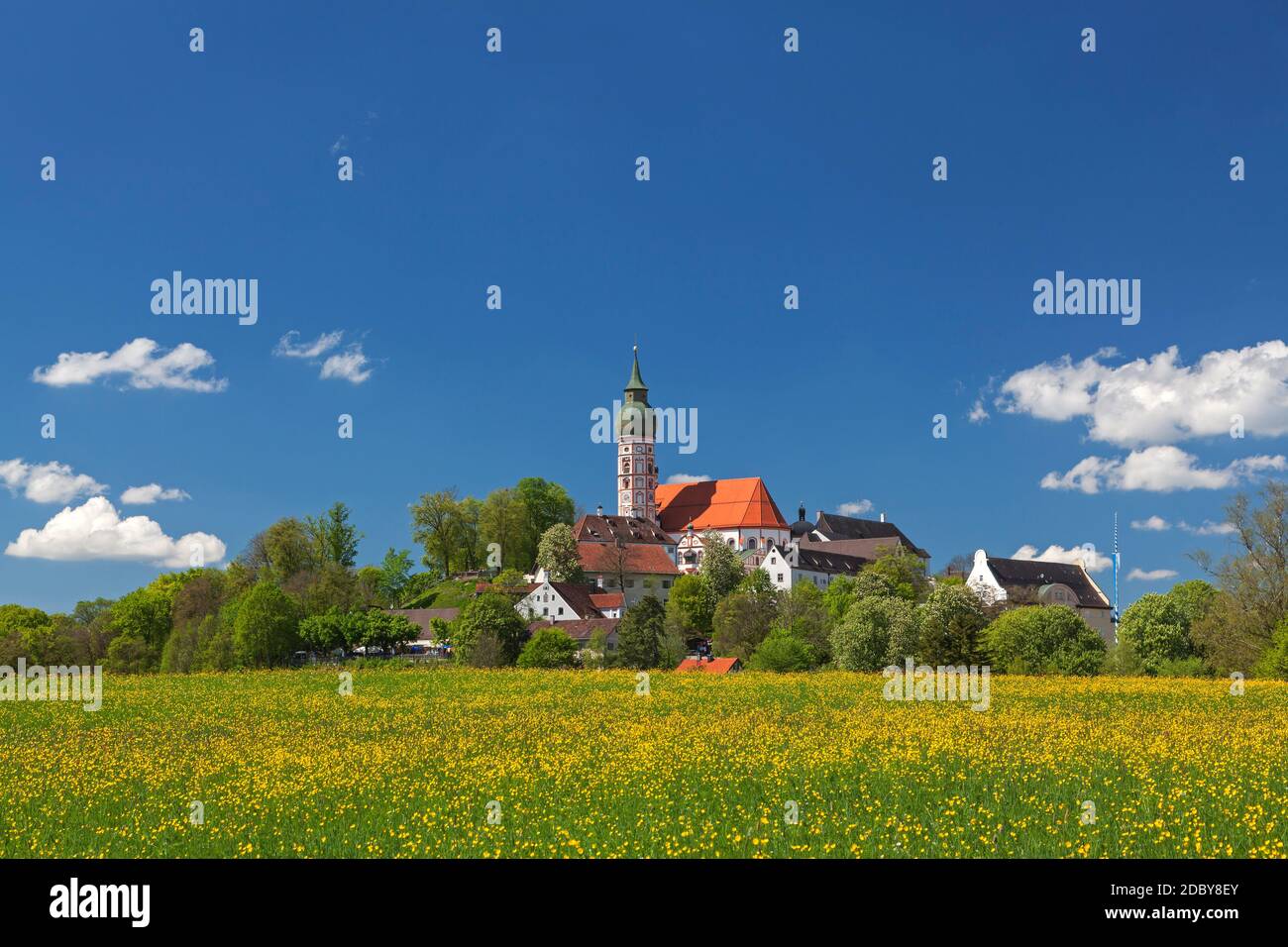 geography / travel, Germany, Bavaria, Andechs, monastery Andechs with ...