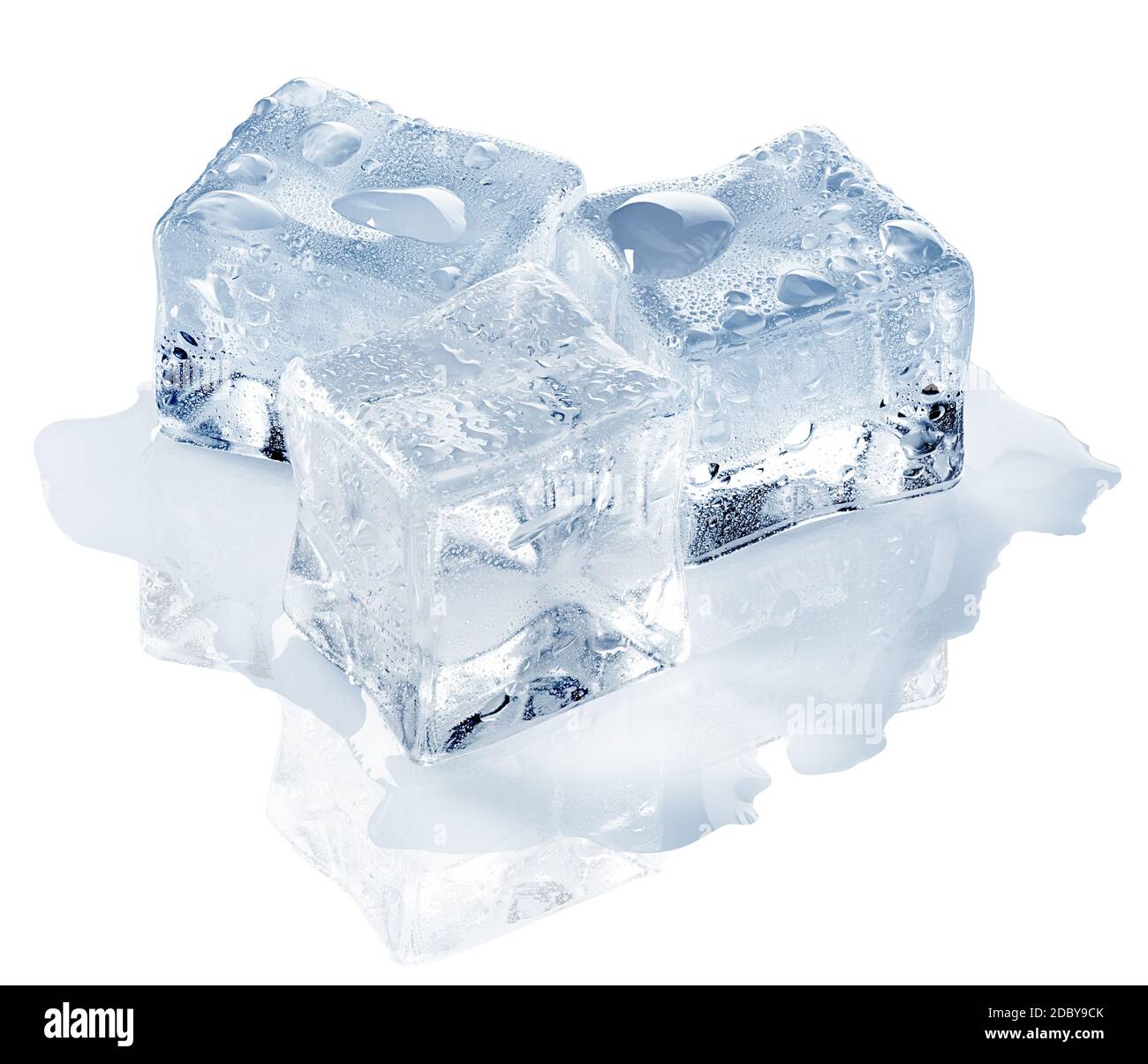ice cube, isolated on white background, clipping path, full depth of ...