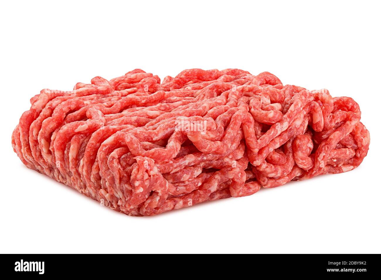minced meat, pork, beef, forcemeat, clipping path, isolated on white ...